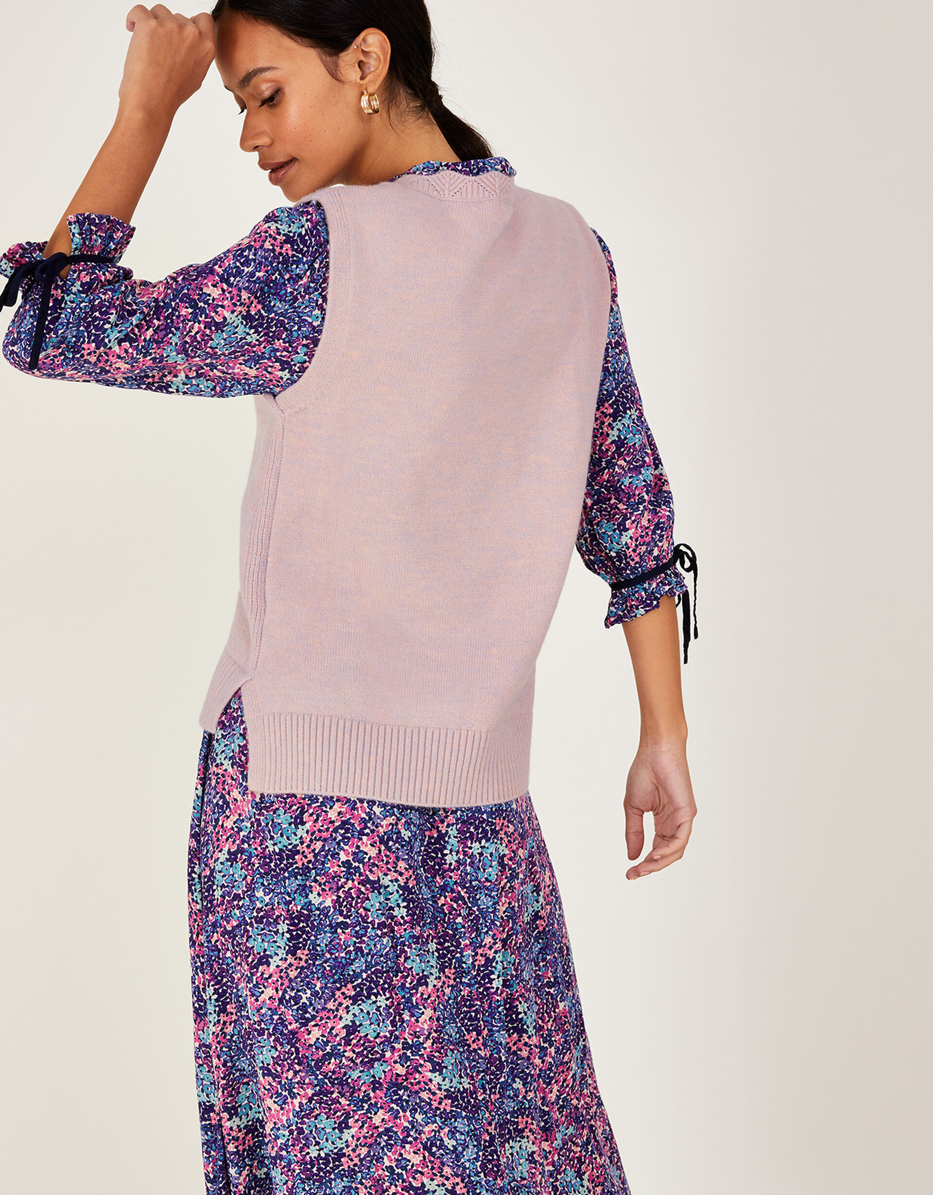 Scallop Edge Tabard Pink