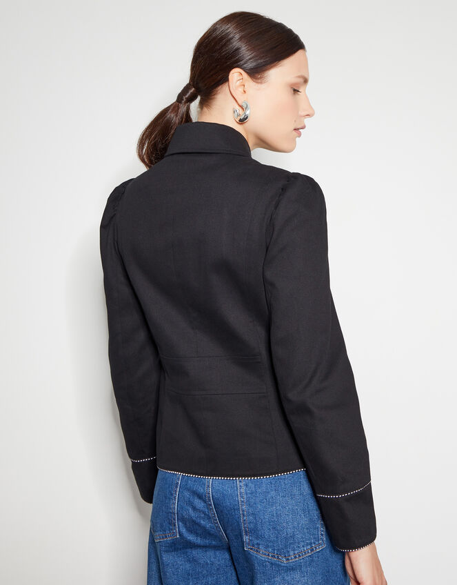 Jaz Short Single Breasted Jacket Black | Women's Jackets | Monsoon UK.