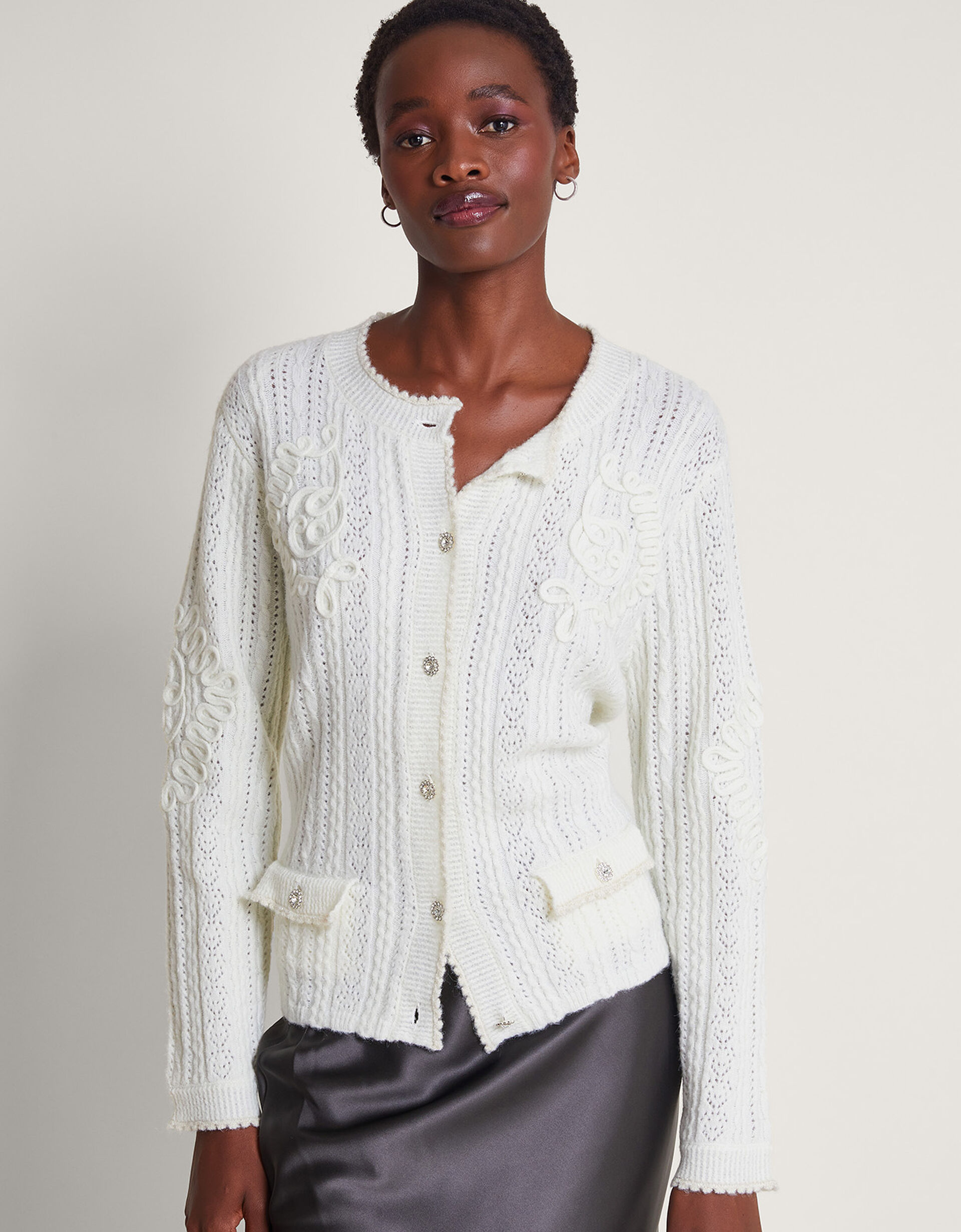Carly Cornelli Cardigan Ivory | Cardigans | Monsoon UK.