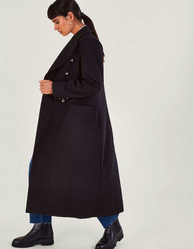 Daria Double-Breasted Coat Black | Women's Coats | Monsoon UK.