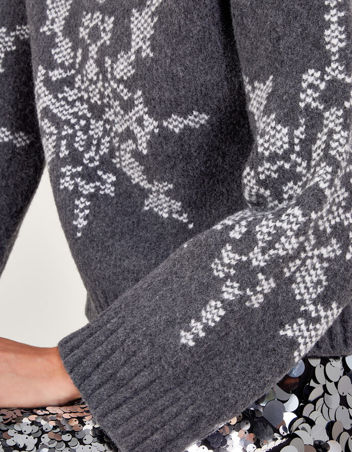 Sal Snowflake Jumper Grey