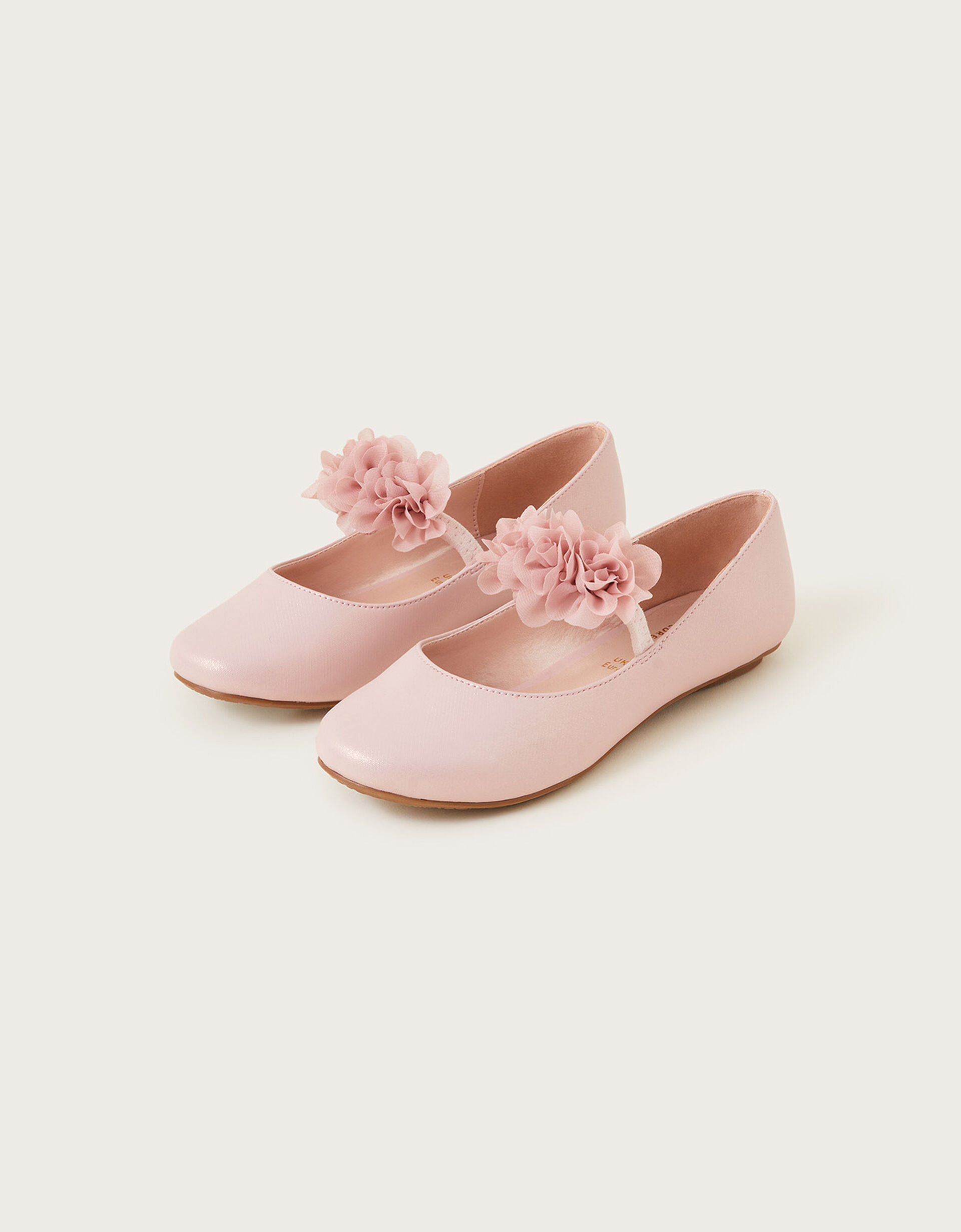 Corsage Ballerina Flats Pink | Girls' Flat Shoes | Monsoon UK.
