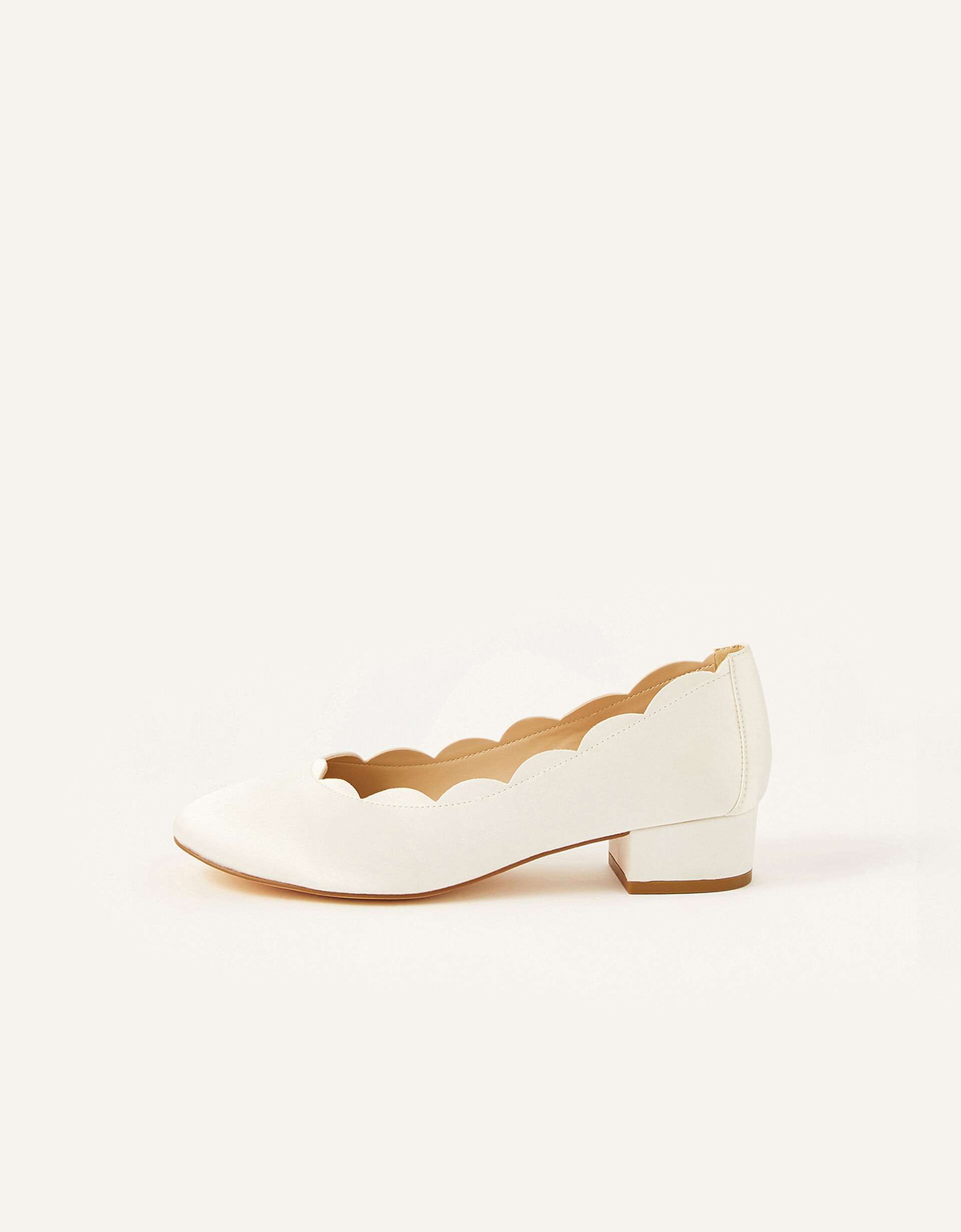Sasha Scallop Edge Bridal Shoe Ivory | Women's Shoes | Monsoon UK.