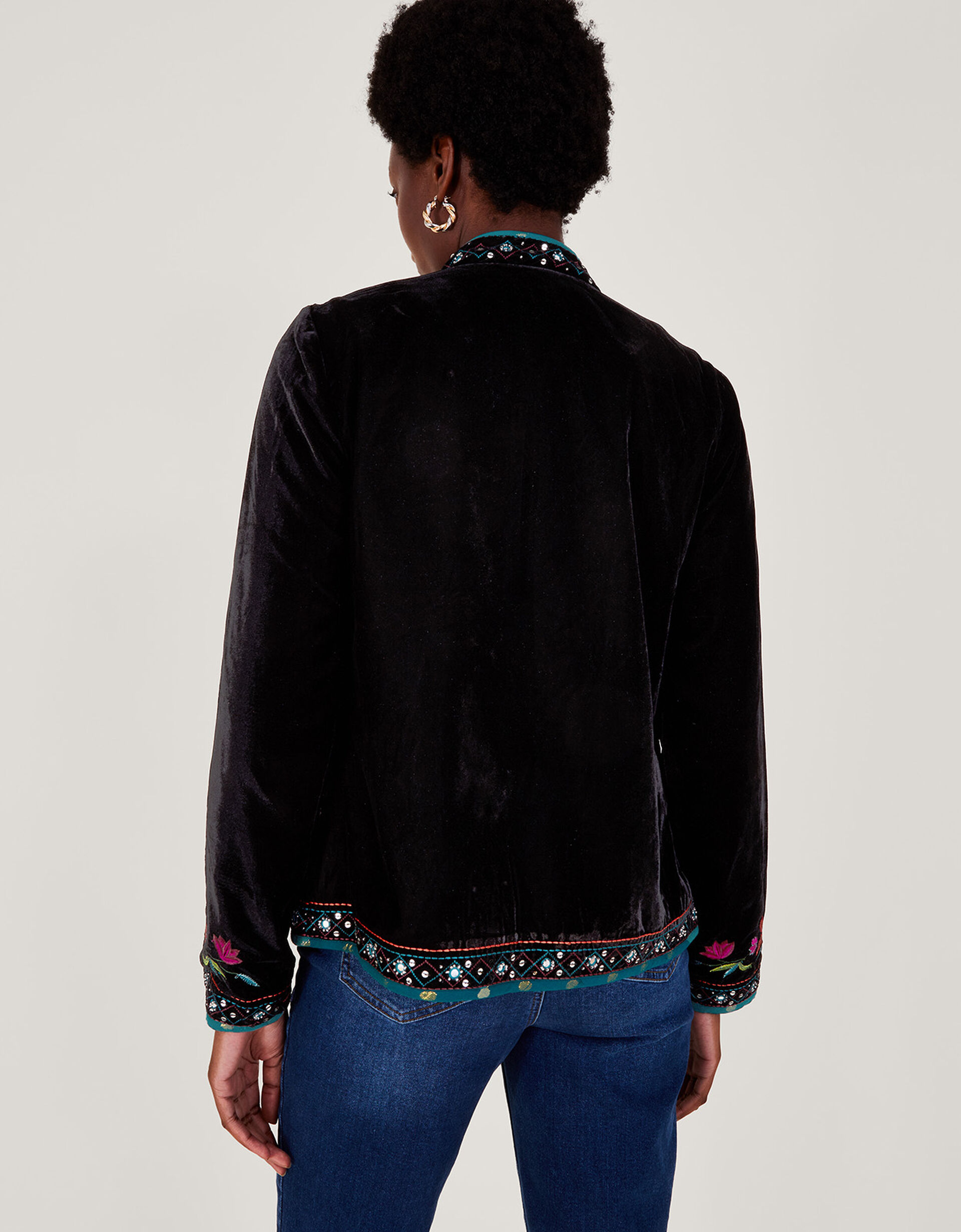Maeve Embroidered Jacket Black