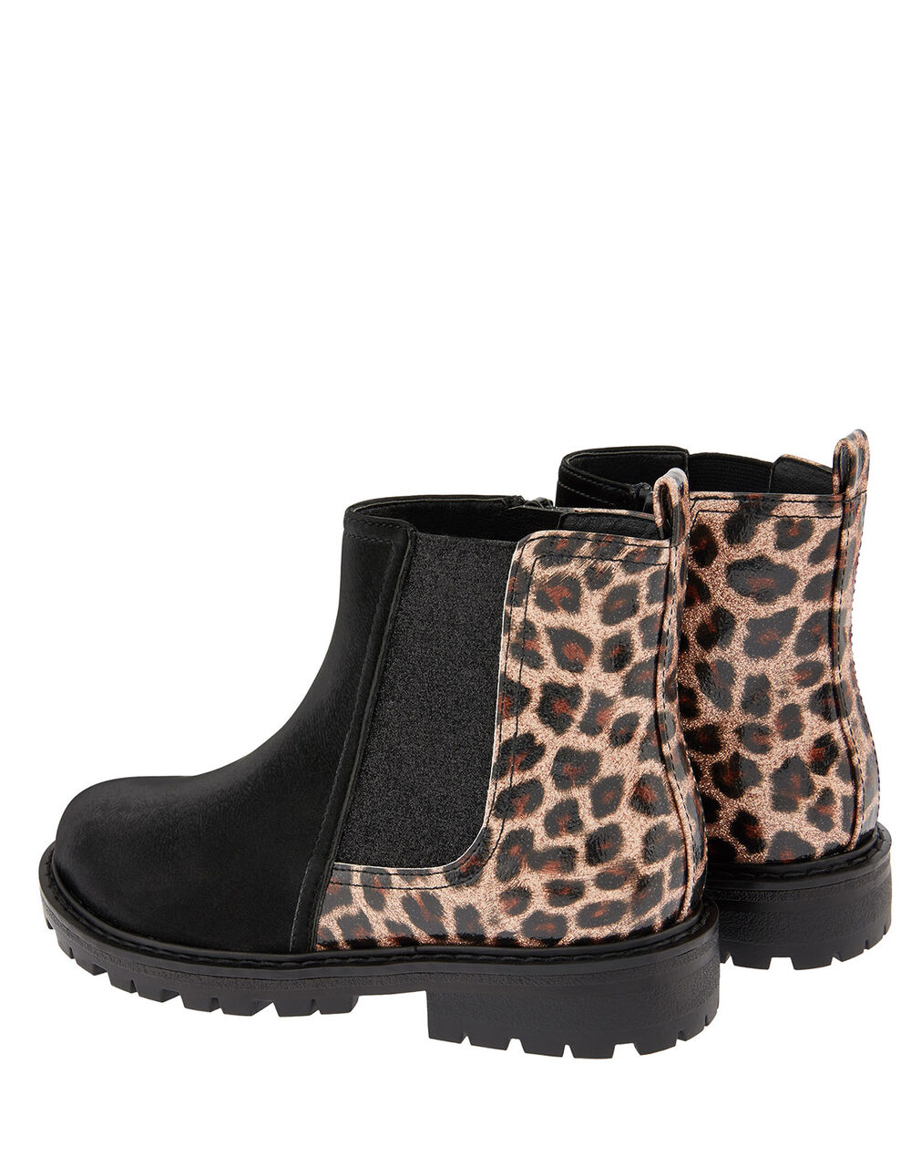 Natasha Leopard Chelsea Boots Black | Girls' Boots | Monsoon UK.