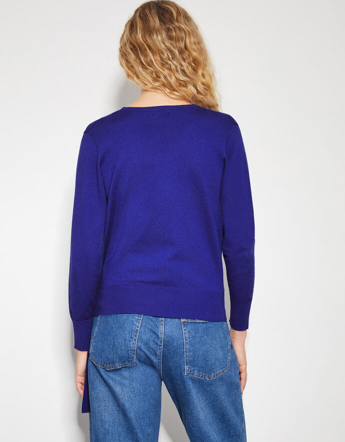 Riley Wrap Jumper Blue | Jumpers | Monsoon UK.