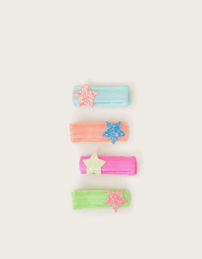 4-Pack Bright Glitter Star Hair Clips | Accessories | Monsoon UK.