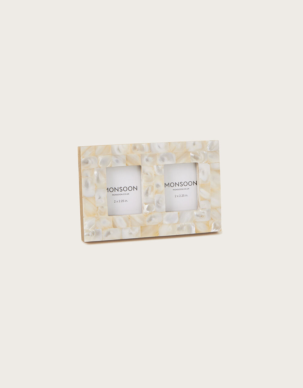 Mother of Pearl Small Double Frame | Photo Frames | Monsoon UK.