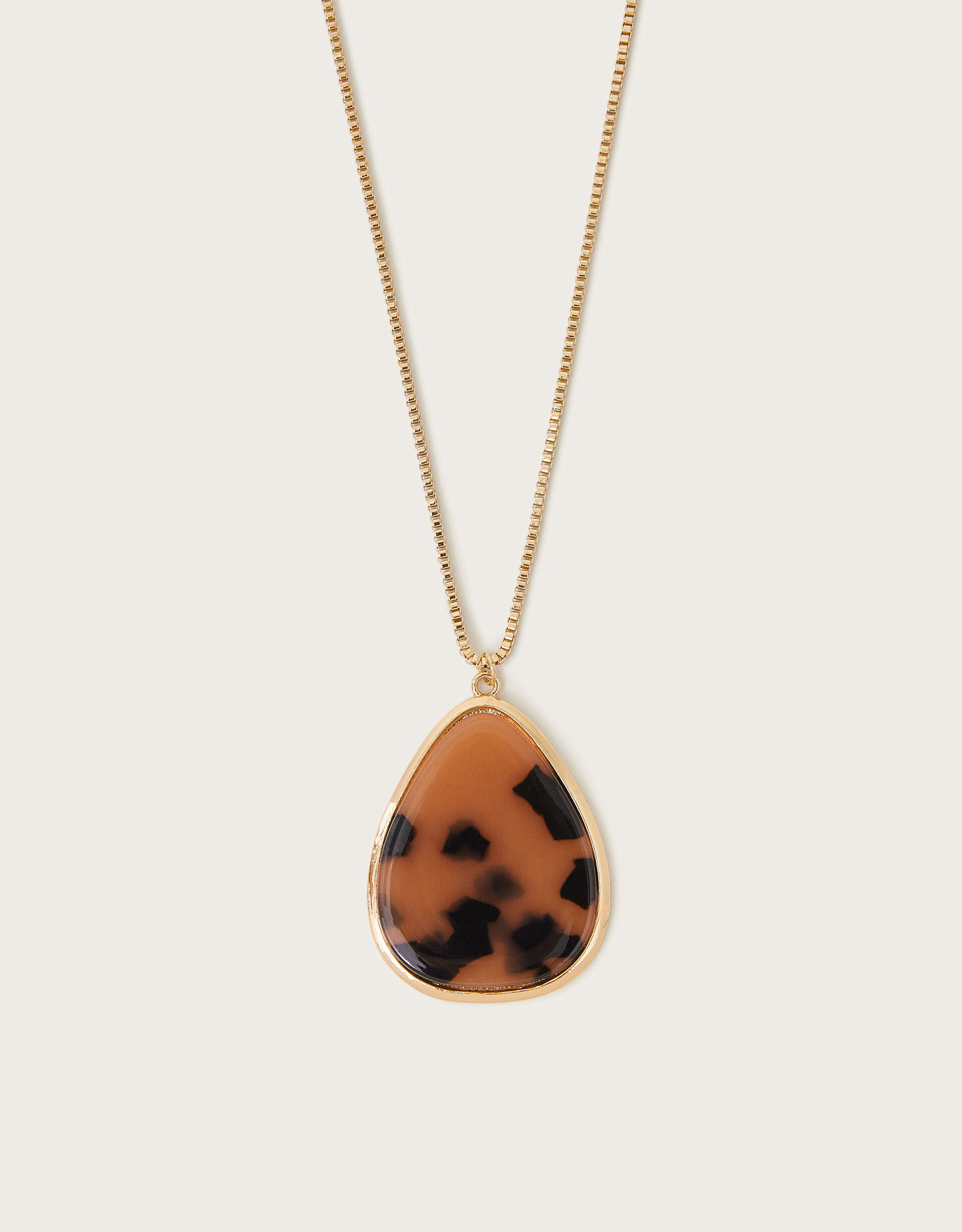 Tort Shell Pendant Necklace | Accessories | Monsoon UK.