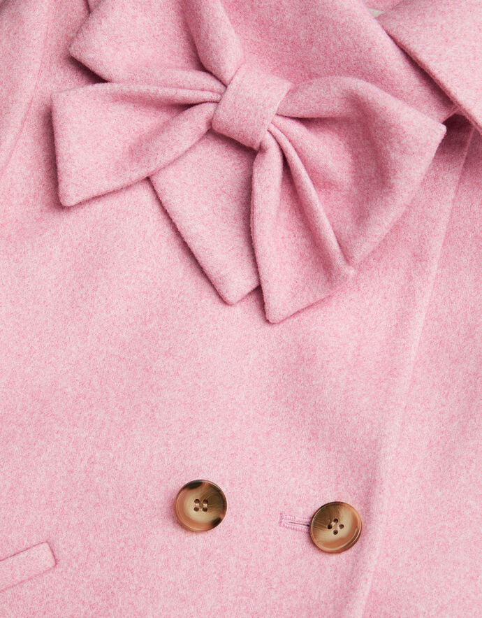 Bow Collar Coat Pink | Girls' Coats & Jackets | Monsoon UK.