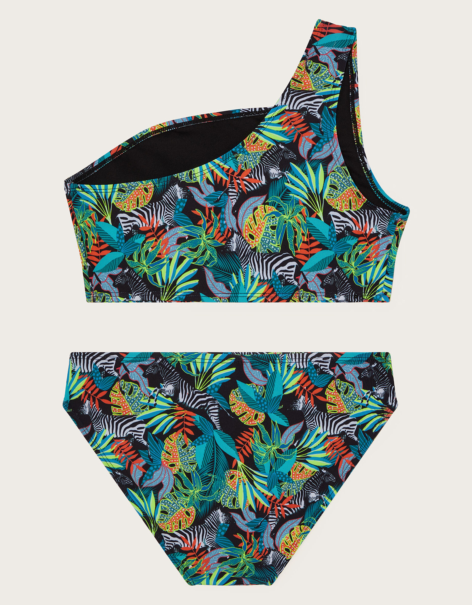 Zebra Print Bikini Set Black | Girls' Beach & Swimwear | Monsoon UK.