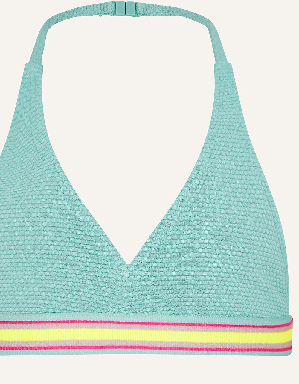 Sporty Textured Bikini Set Blue