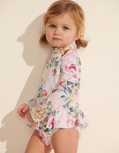 Baby Floral Sunsafe Swimsuit Pink | Baby Girl Beach & Swimwear ...