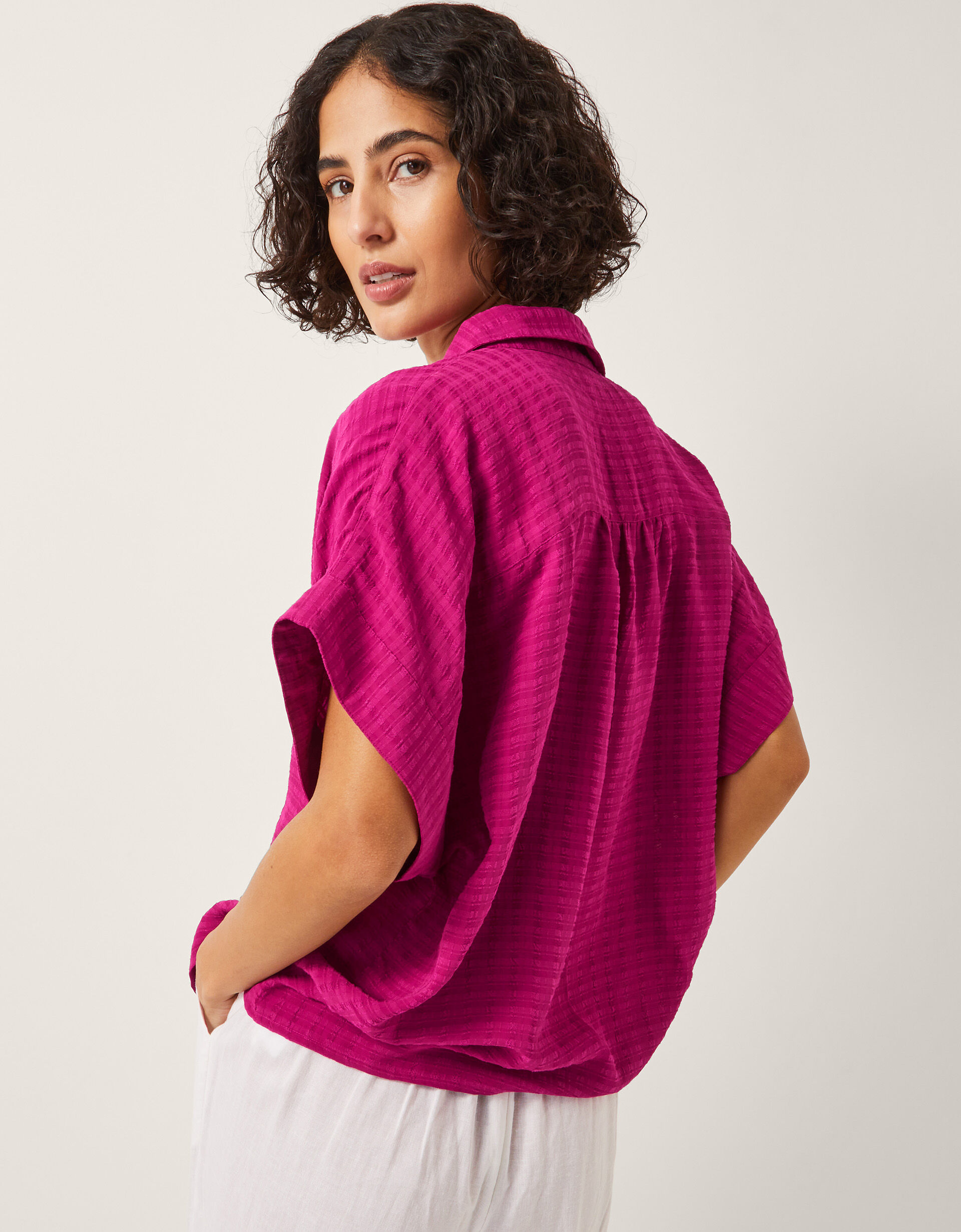 Paige Slouchy Shirt Pink | Tops & T-shirts | Monsoon UK.