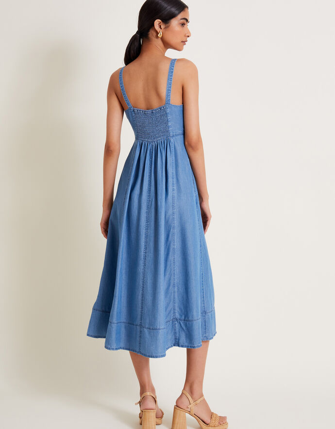 Gaia Midi Dress Blue | Day Dresses | Monsoon UK.