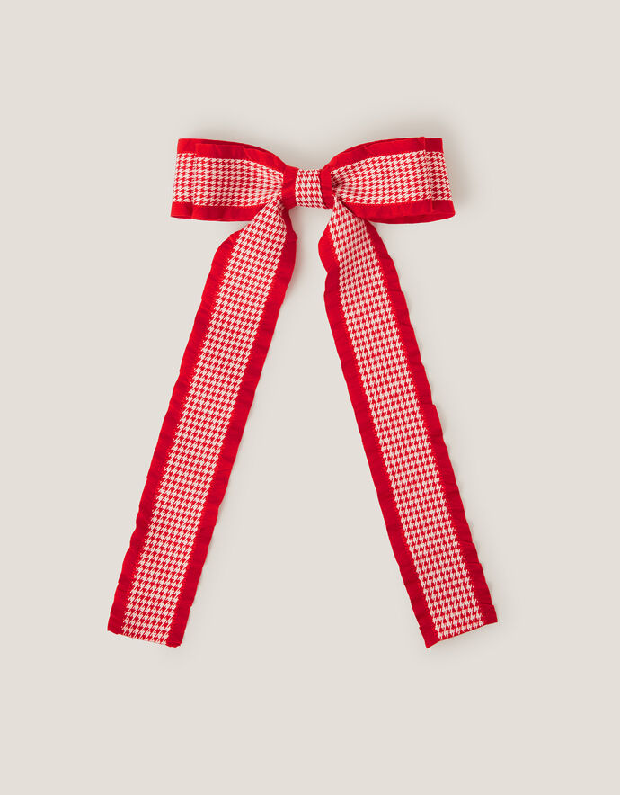 Houndstooth Bow Hair Clip
