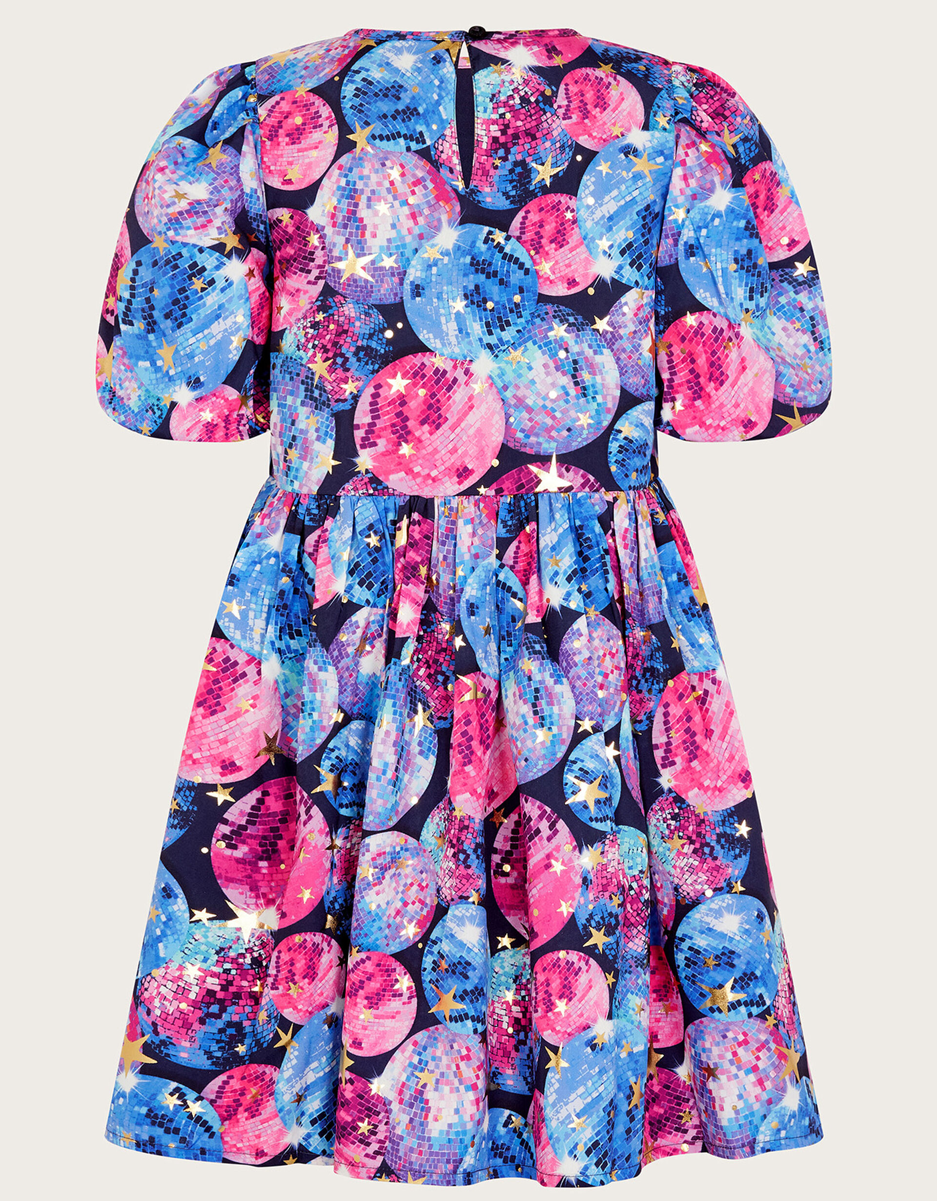 Disco Ball Print Dress Black