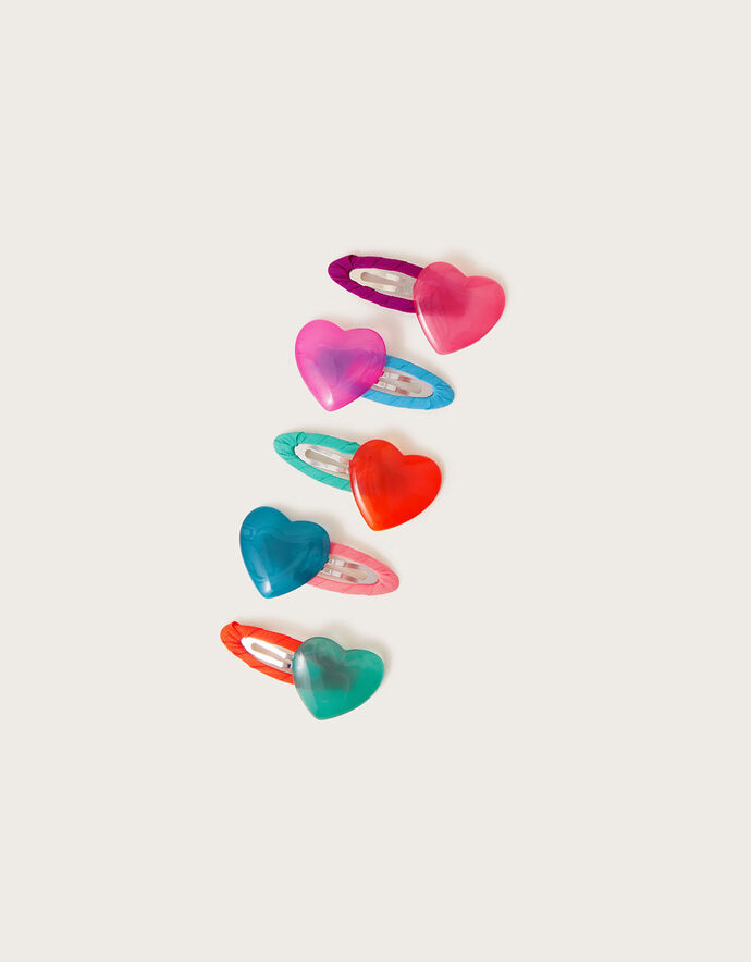 Love Heart Hair Clips 5 Pack