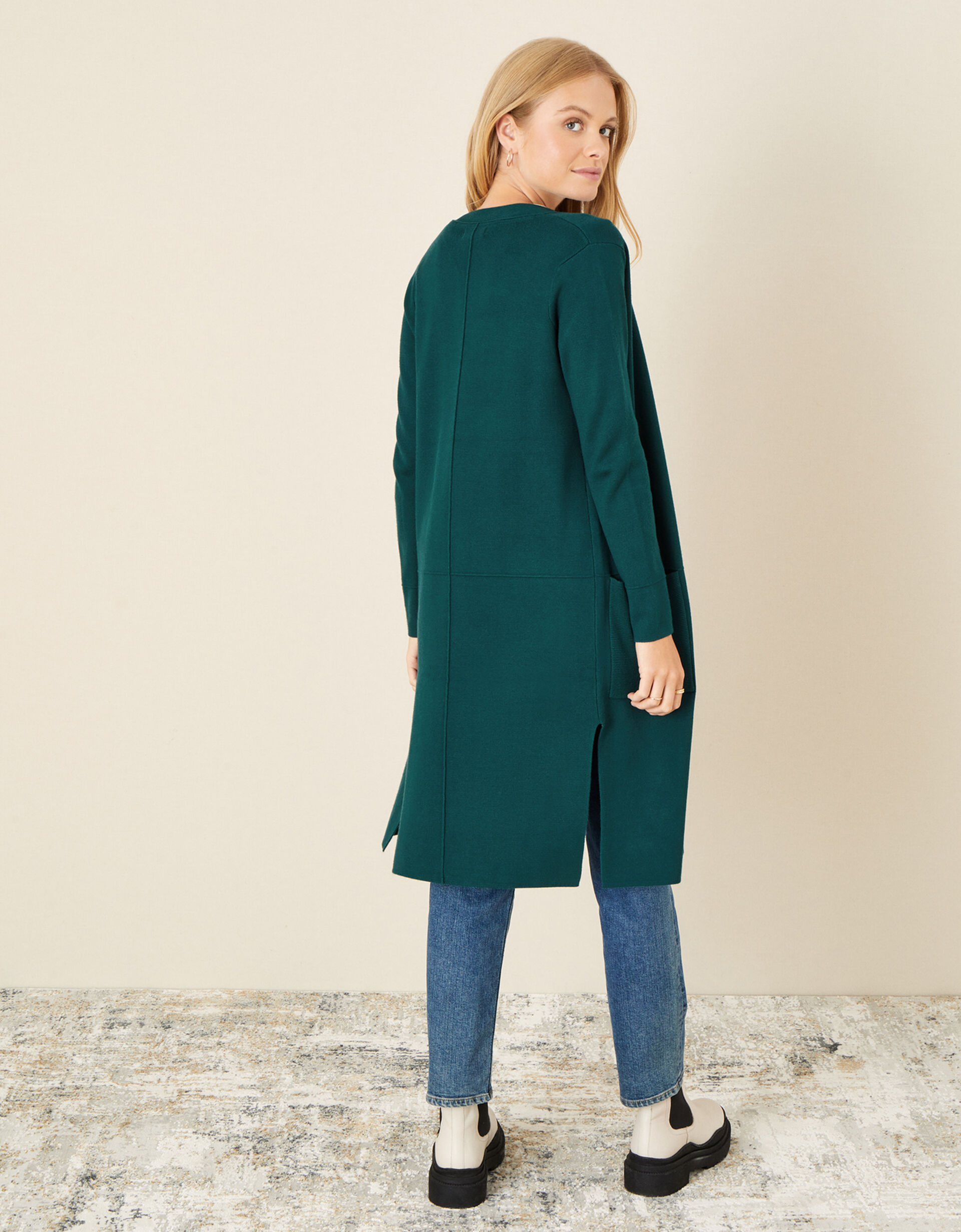 Longline Coatigan Teal | Women's Jackets | Monsoon UK.