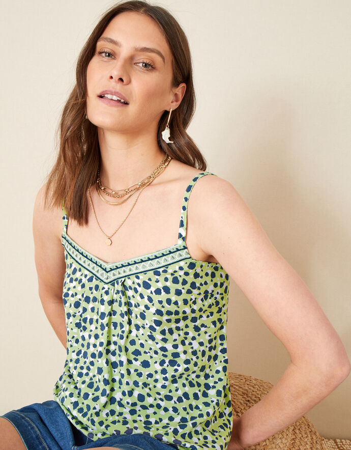 Animal Print Cami in LENZING™ ECOVERO™ Green