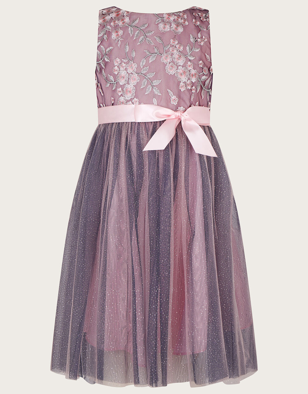 Folklore Embroidered Glitter Dress Pink | Girls' Dresses | Monsoon UK.
