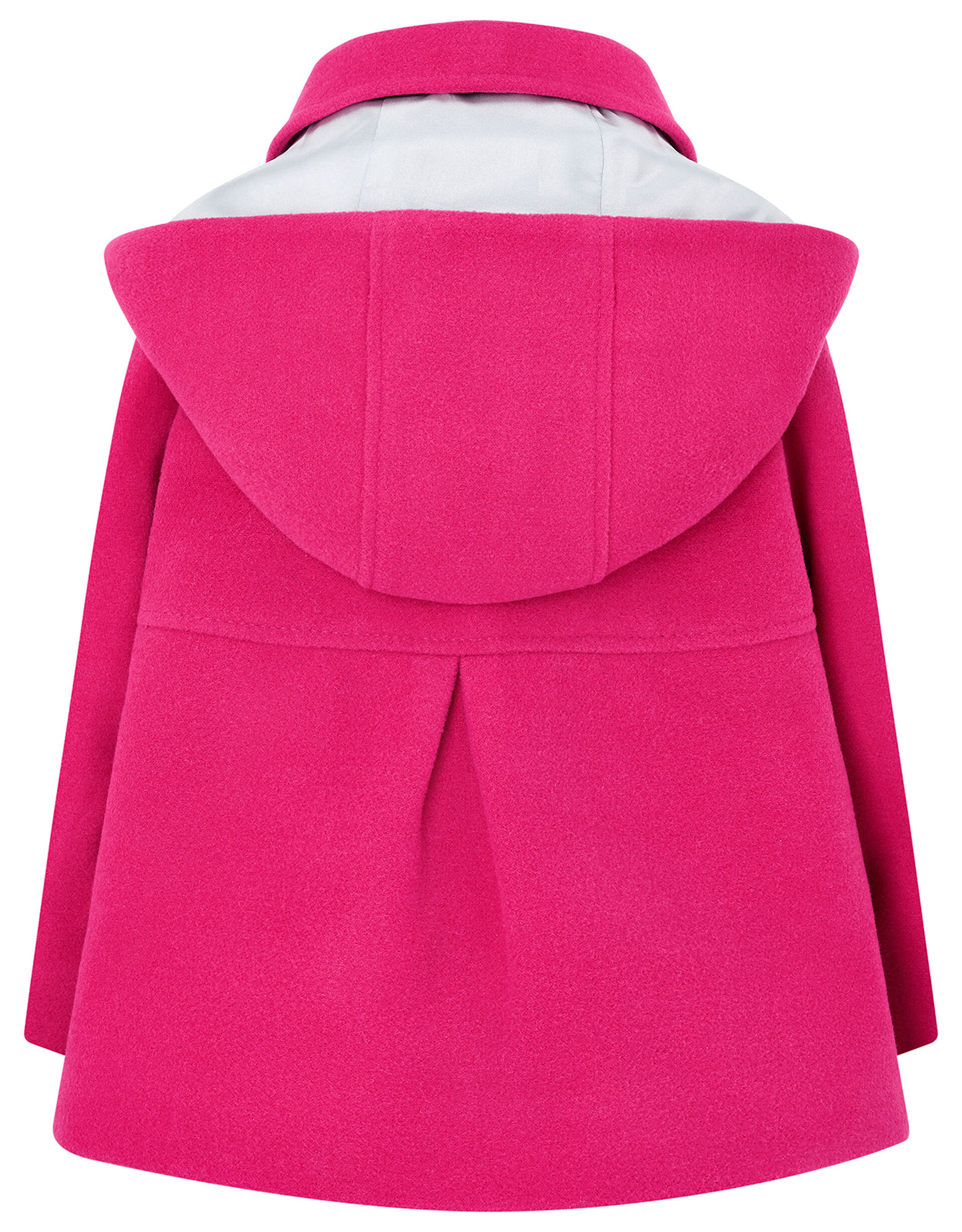 Baby Bow Hooded Coat Pink | Baby Girl Coats & Jackets | Monsoon UK.