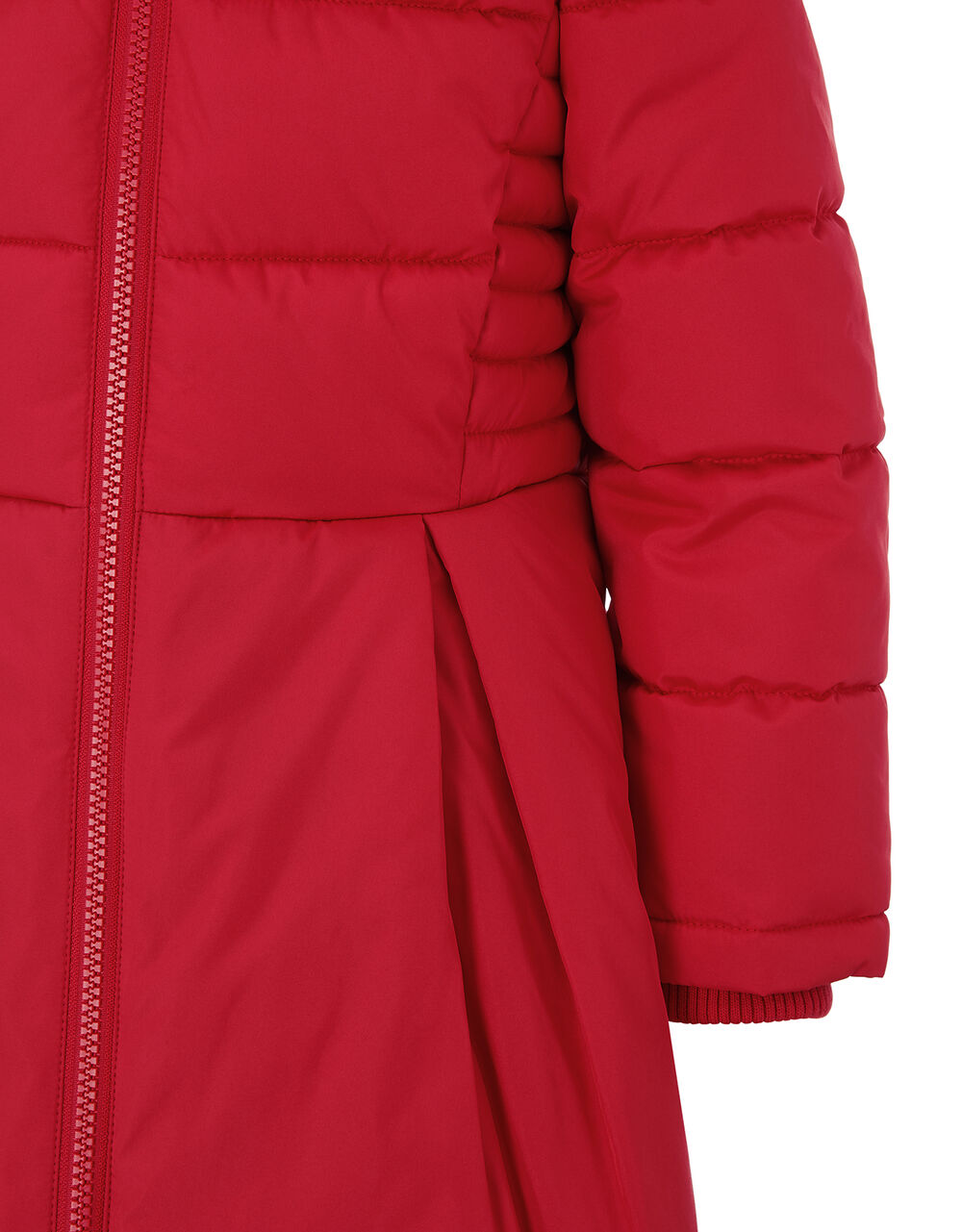 Flared Padded Coat with Recycled Fabric Red | Girls' Coats & Jackets ...