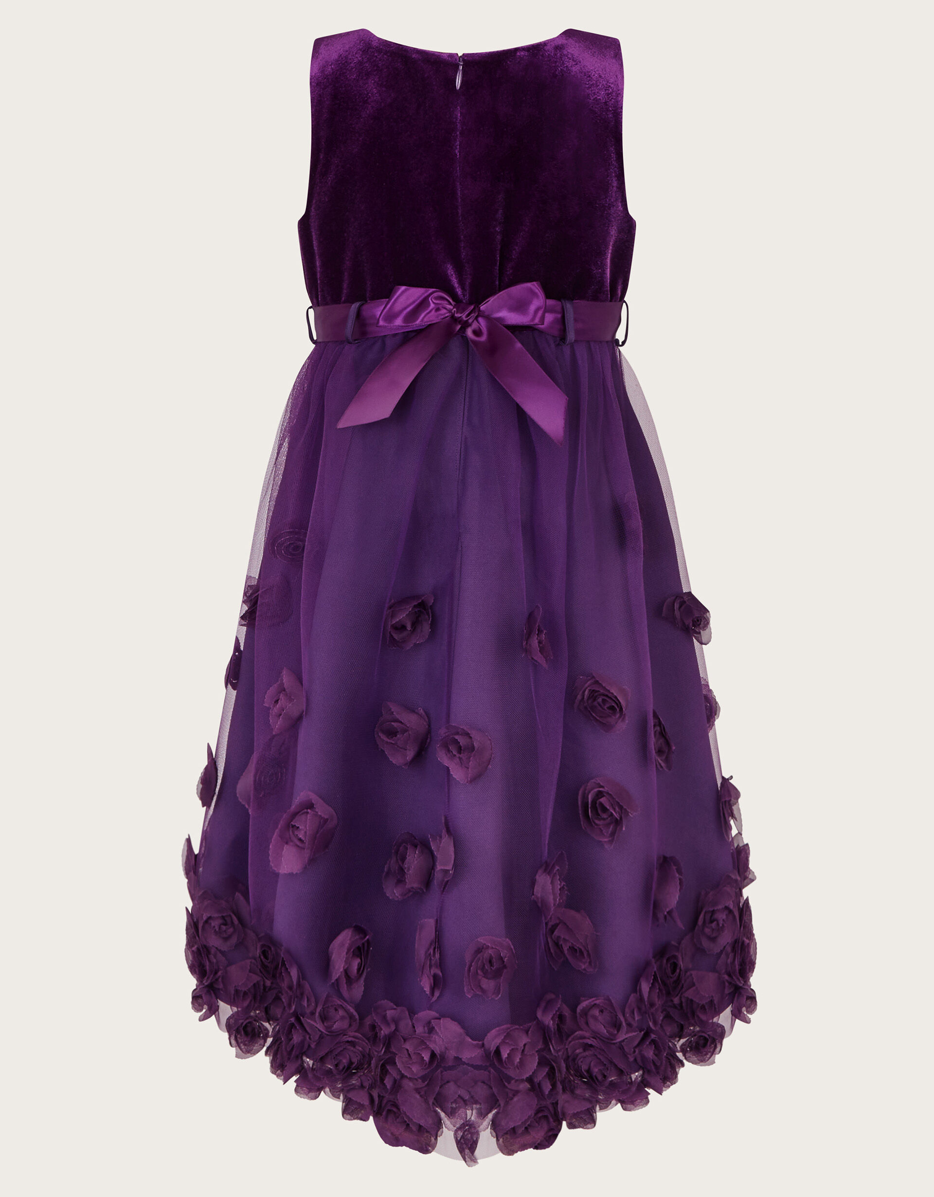 Ianthe 3D Flower Dress Purple | Girls' Dresses | Monsoon UK.