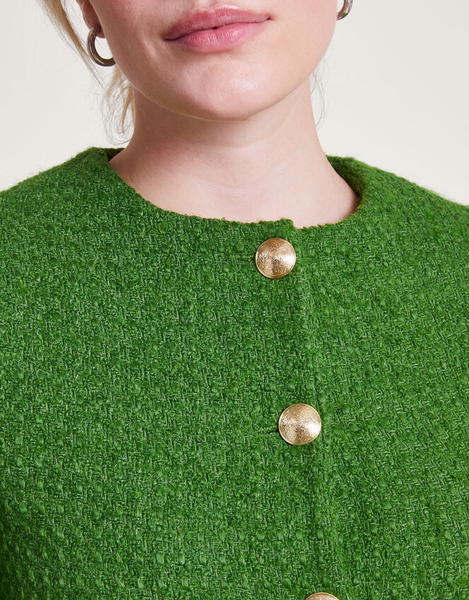 Maya Tweed Crop Jacket Green | Women's Jackets | Monsoon UK.