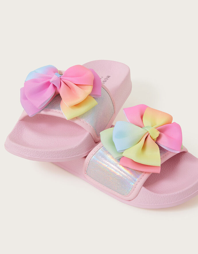 Pastel Rainbow Bow Sliders Multi