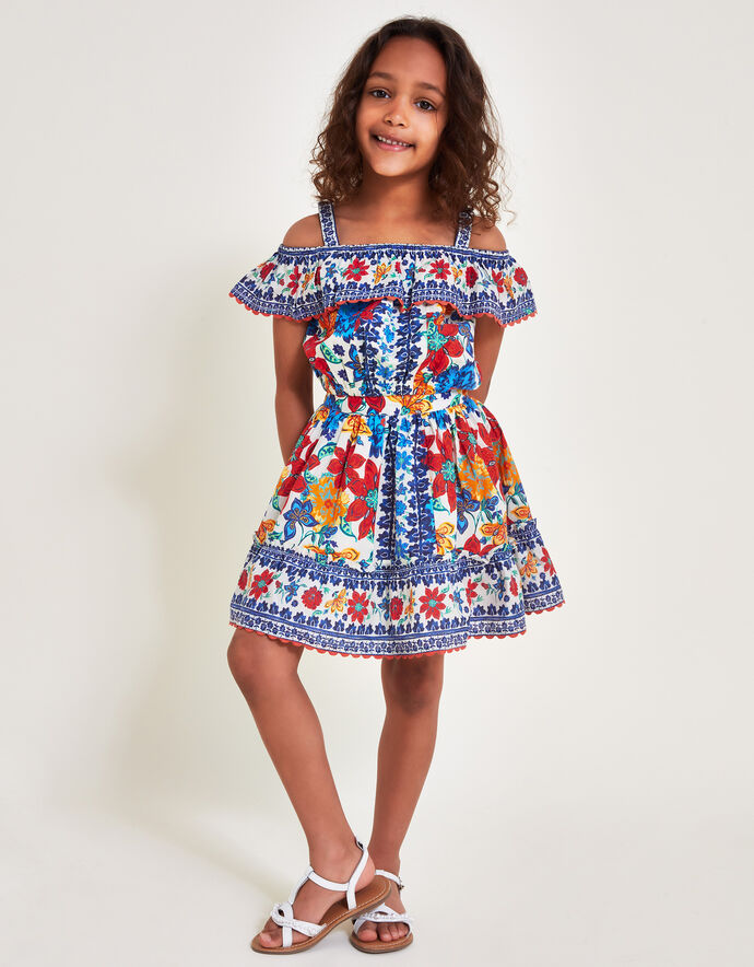 Tile Print Top and Skirt Blue | Girls' Sets & Outfits | Monsoon UK.