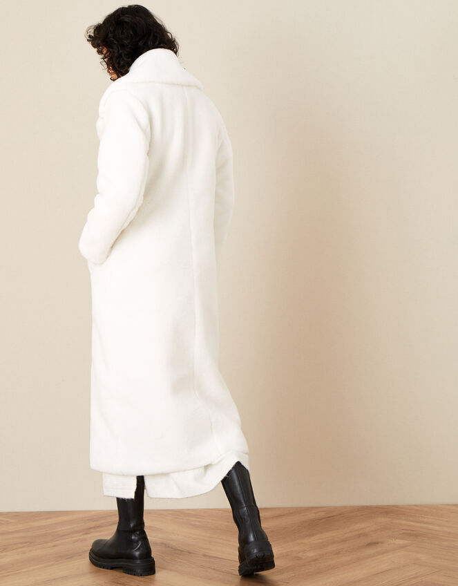 Trinity Long Teddy Coat Ivory | Women's Coats | Monsoon UK.