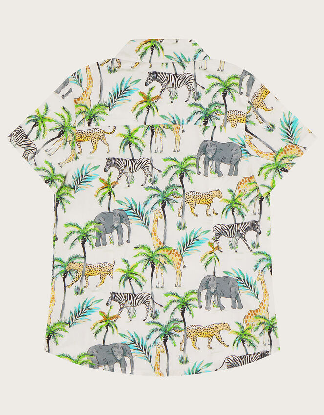 Safari Print Short Sleeve Shirt WWF-UK Collaboration Ivory