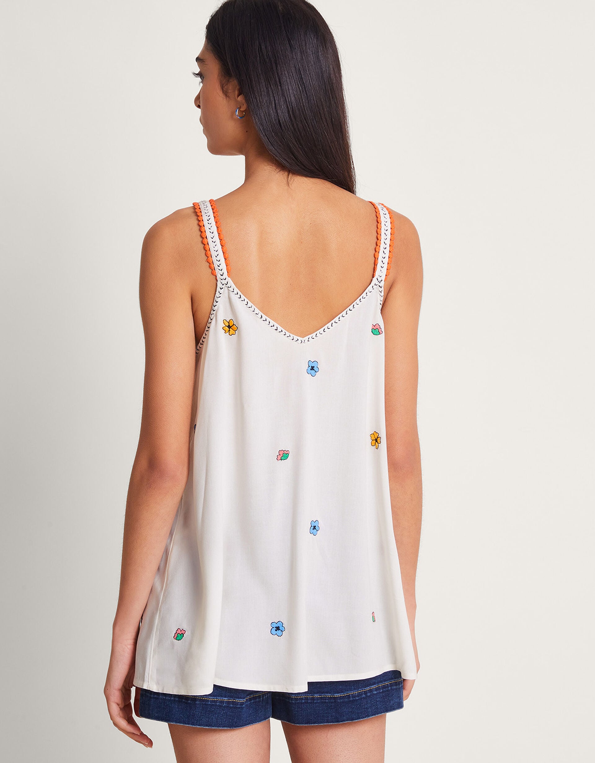 Felicity Embroidered Cami Ivory | Vests, Camisoles And Sleeveless Tops ...
