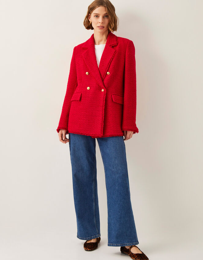 Rubi Tweed Jacket Red | Women's Jackets | Monsoon UK.