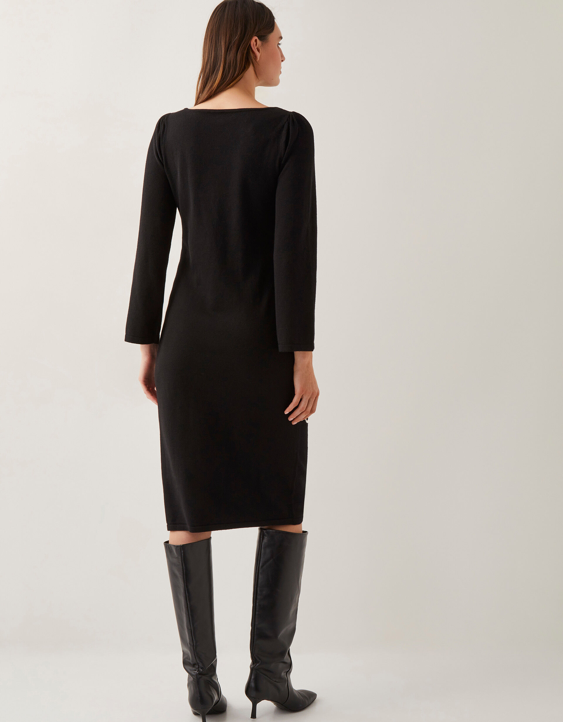 Cee Cornelli Embroidered Knit Dress Black | Knit Dresses | Monsoon UK.
