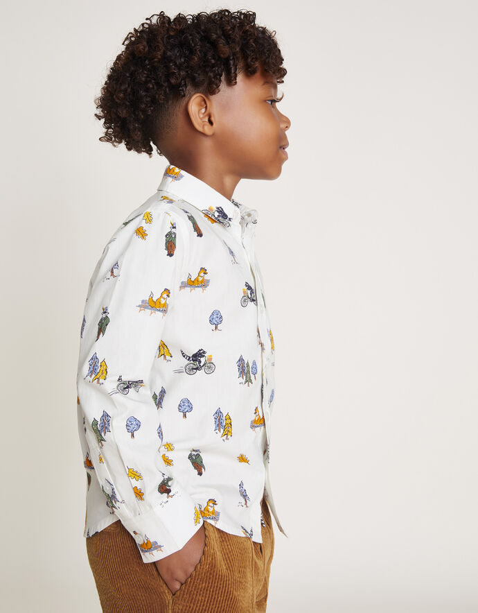 Park Print Shirt Ivory | Boys' Tops & T-shirts | Monsoon UK.