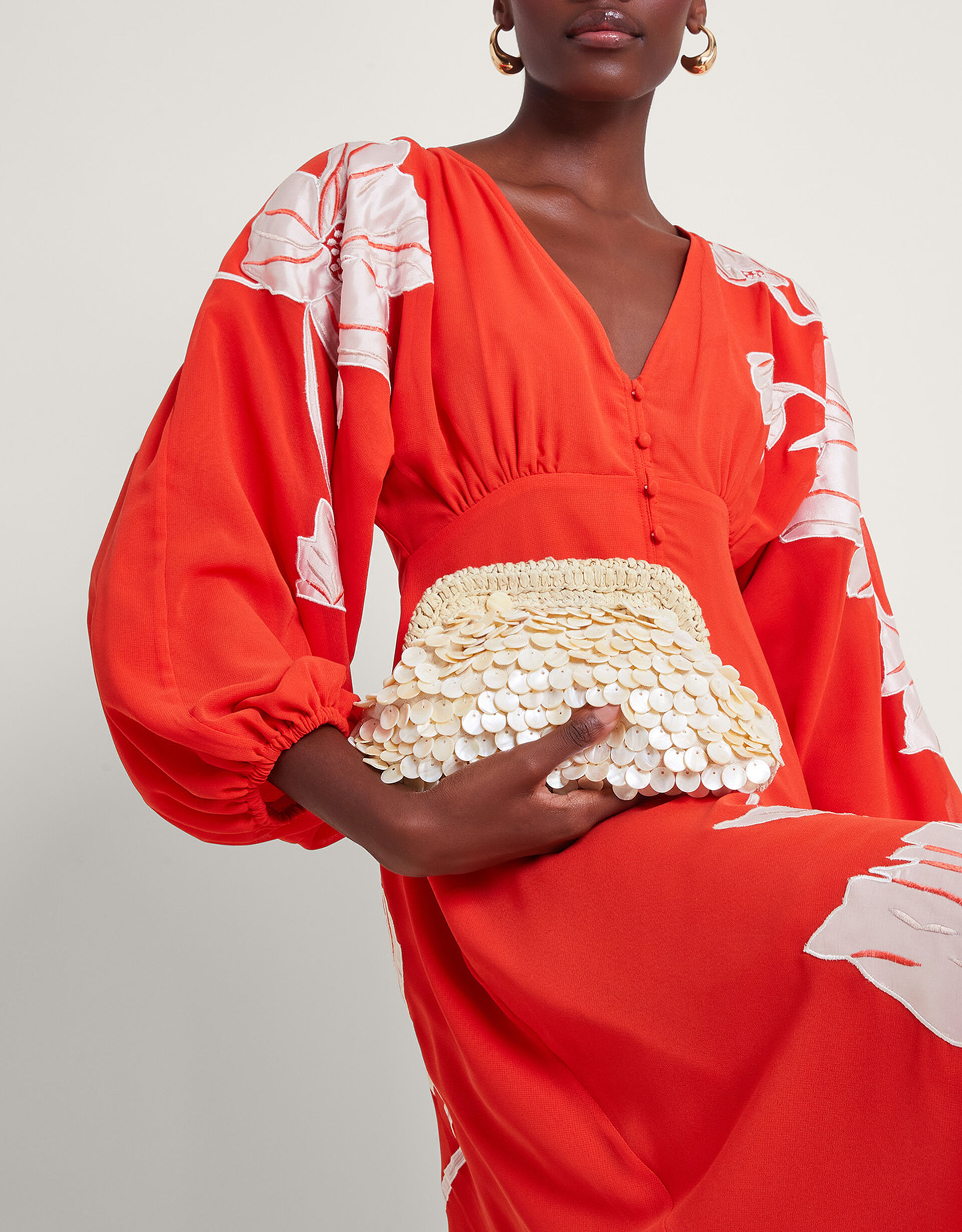 Hand-Beaded Shell Clutch | Bags & Purses | Monsoon UK.