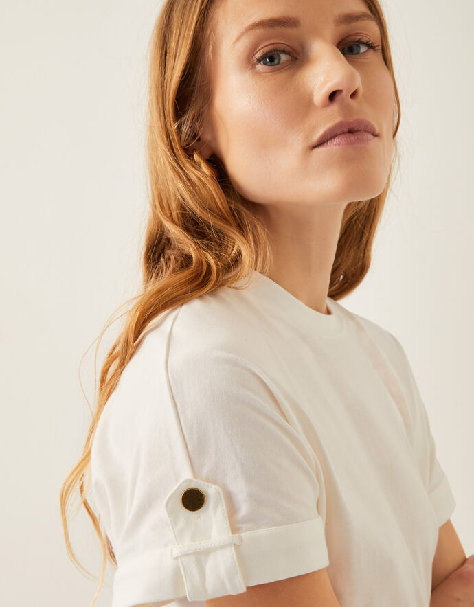 Cali Contrast T-Shirt Midi Dress Camel | Midi Dresses | Monsoon UK.