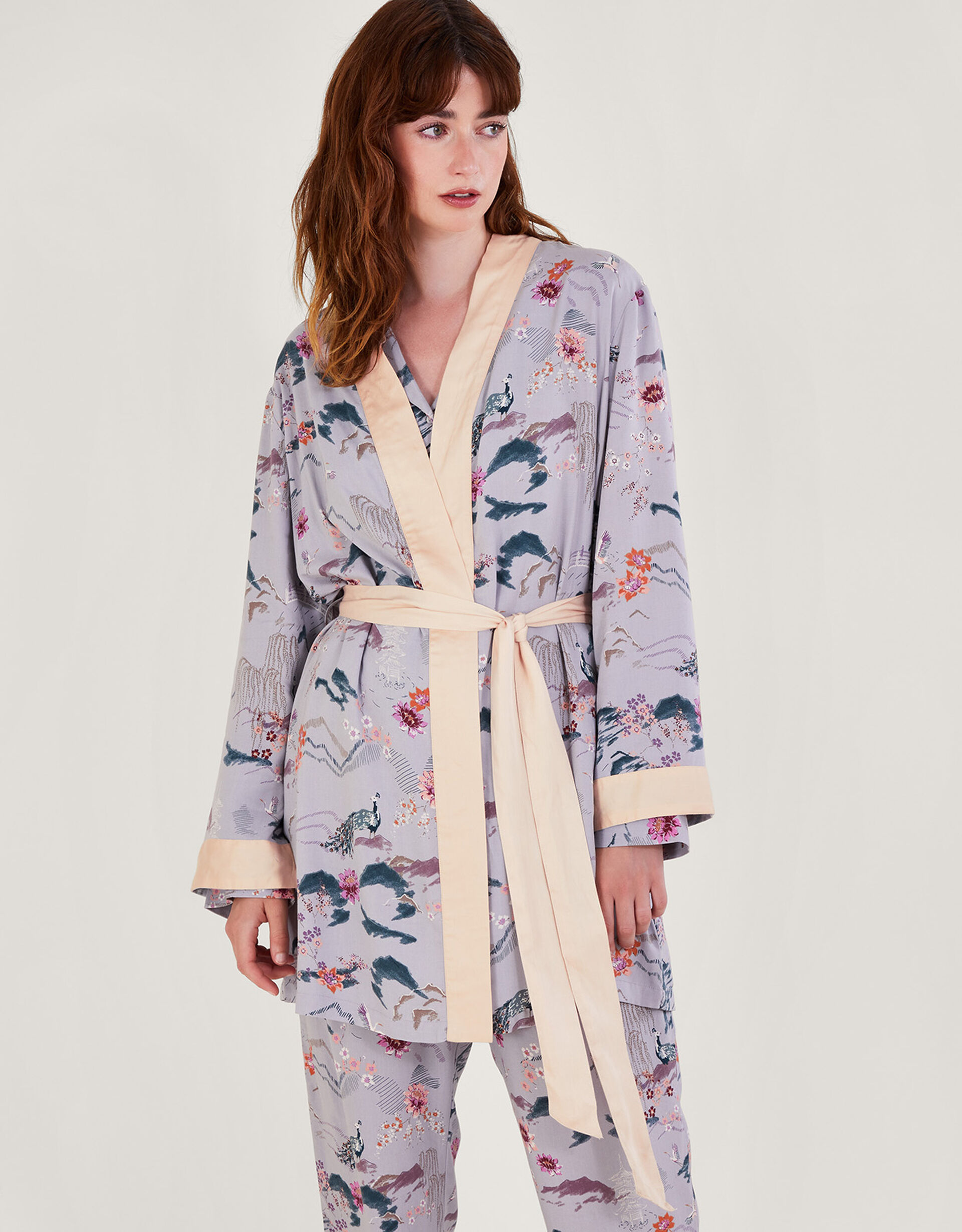 Bianca Print Robe Purple