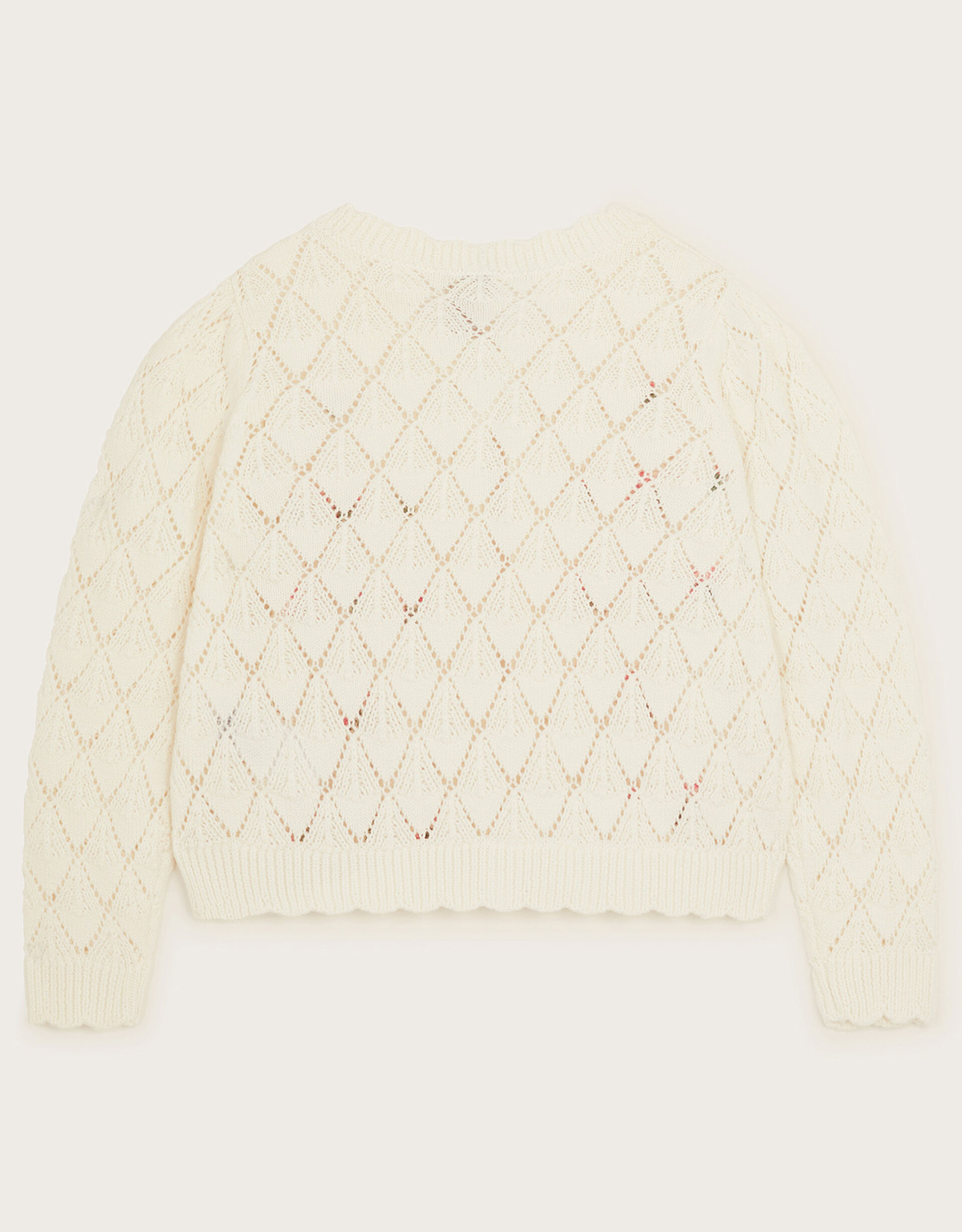 Floral Pointelle Cardigan Ivory | Girls' Cardigans | Monsoon UK.