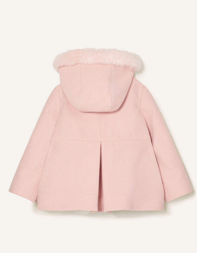 Baby Bow Hooded Coat Pink