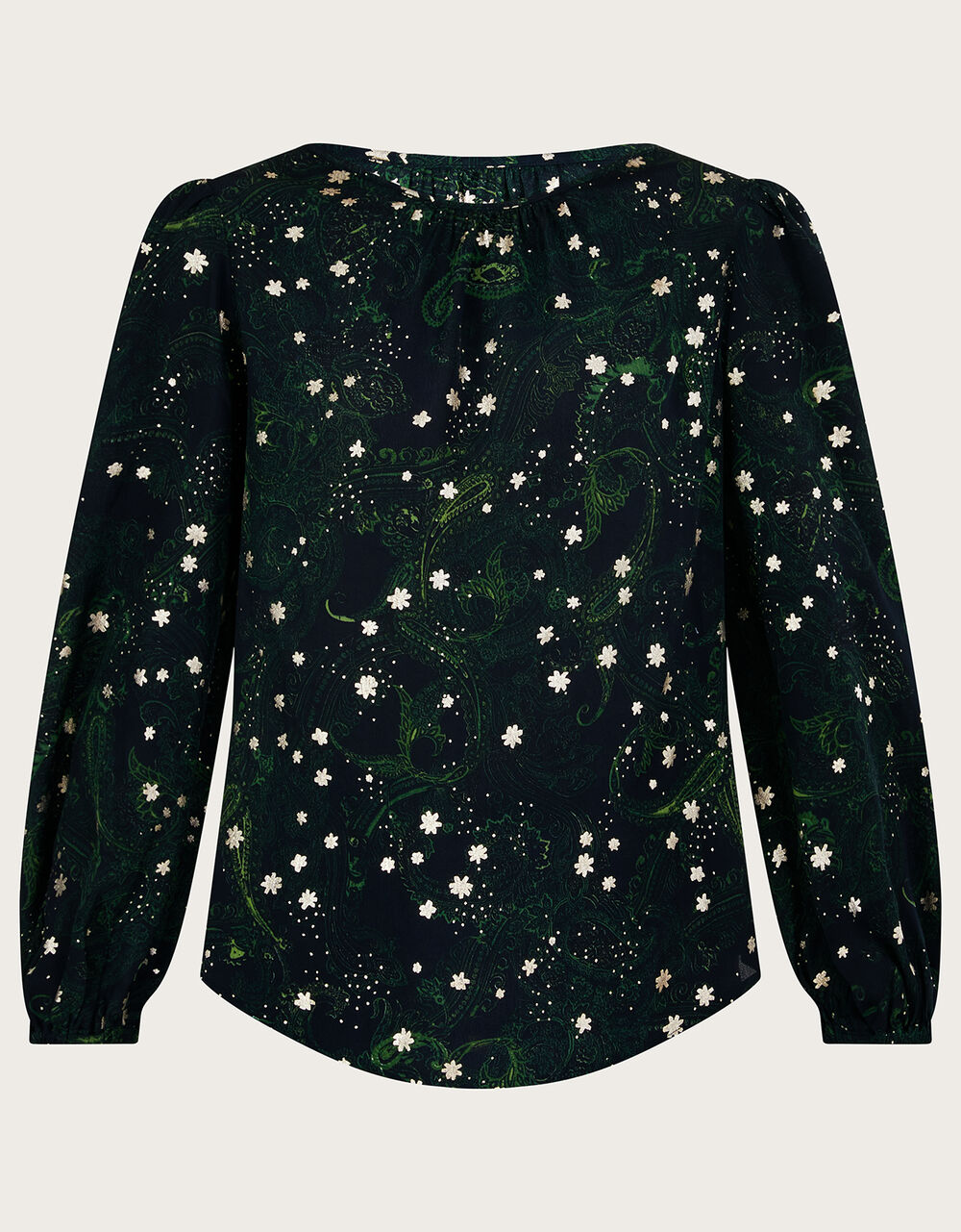Astrid Foil Print Blouse Green