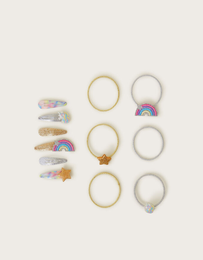 Rainbow Unicorn Hair Bands and Clips Set | Accessories | Monsoon UK.