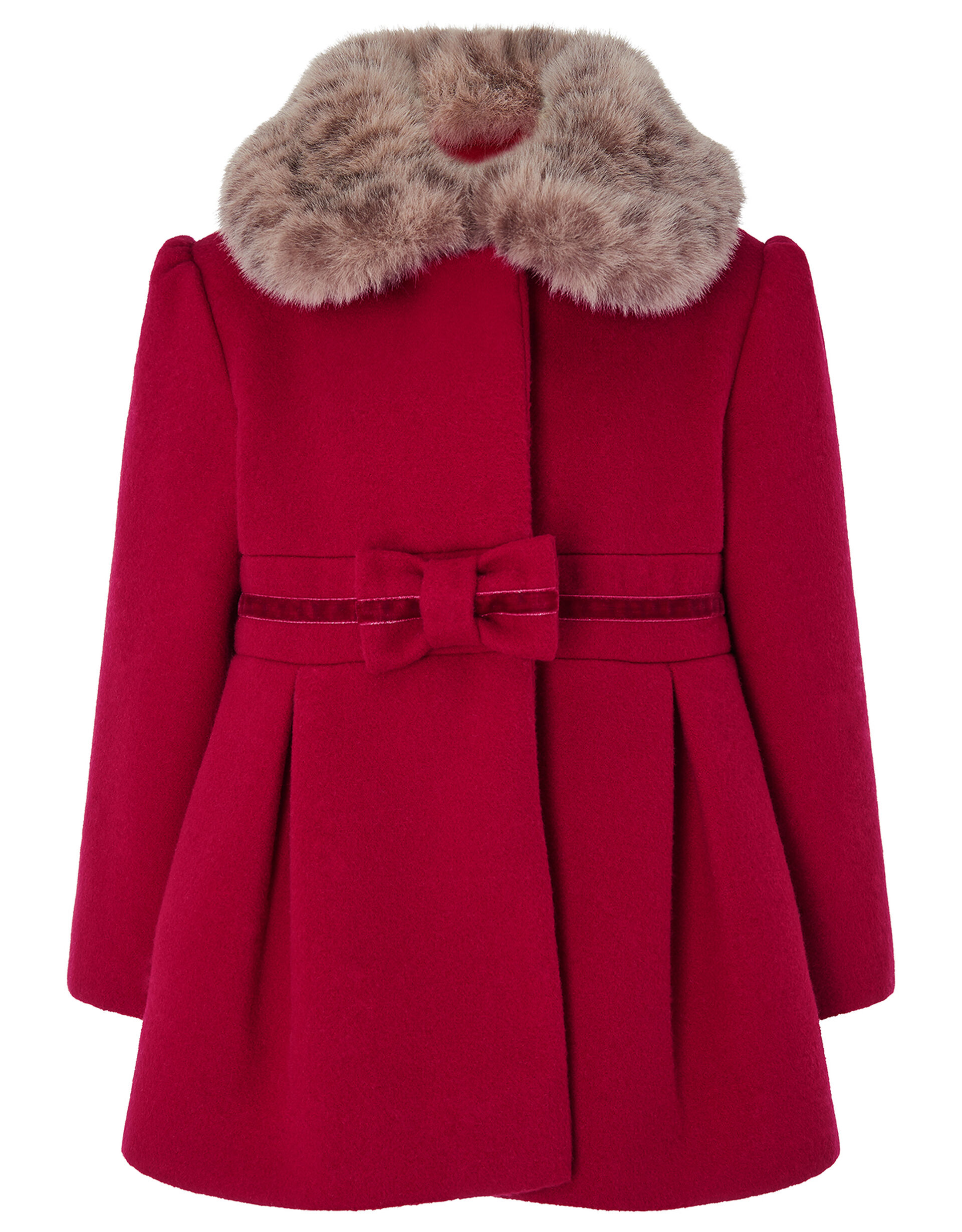 Baby Bow Coat Red