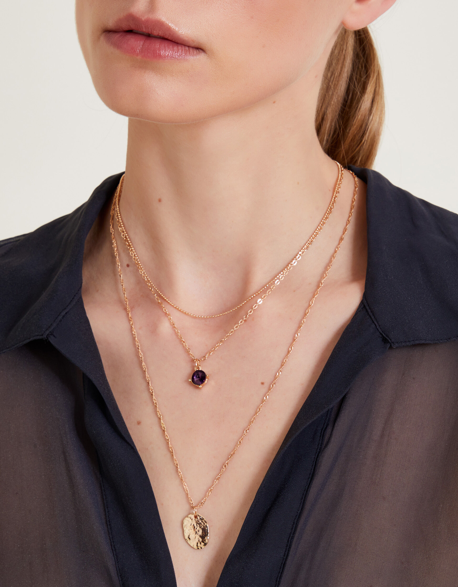 Layered Pendant Necklace | Accessories | Monsoon UK.