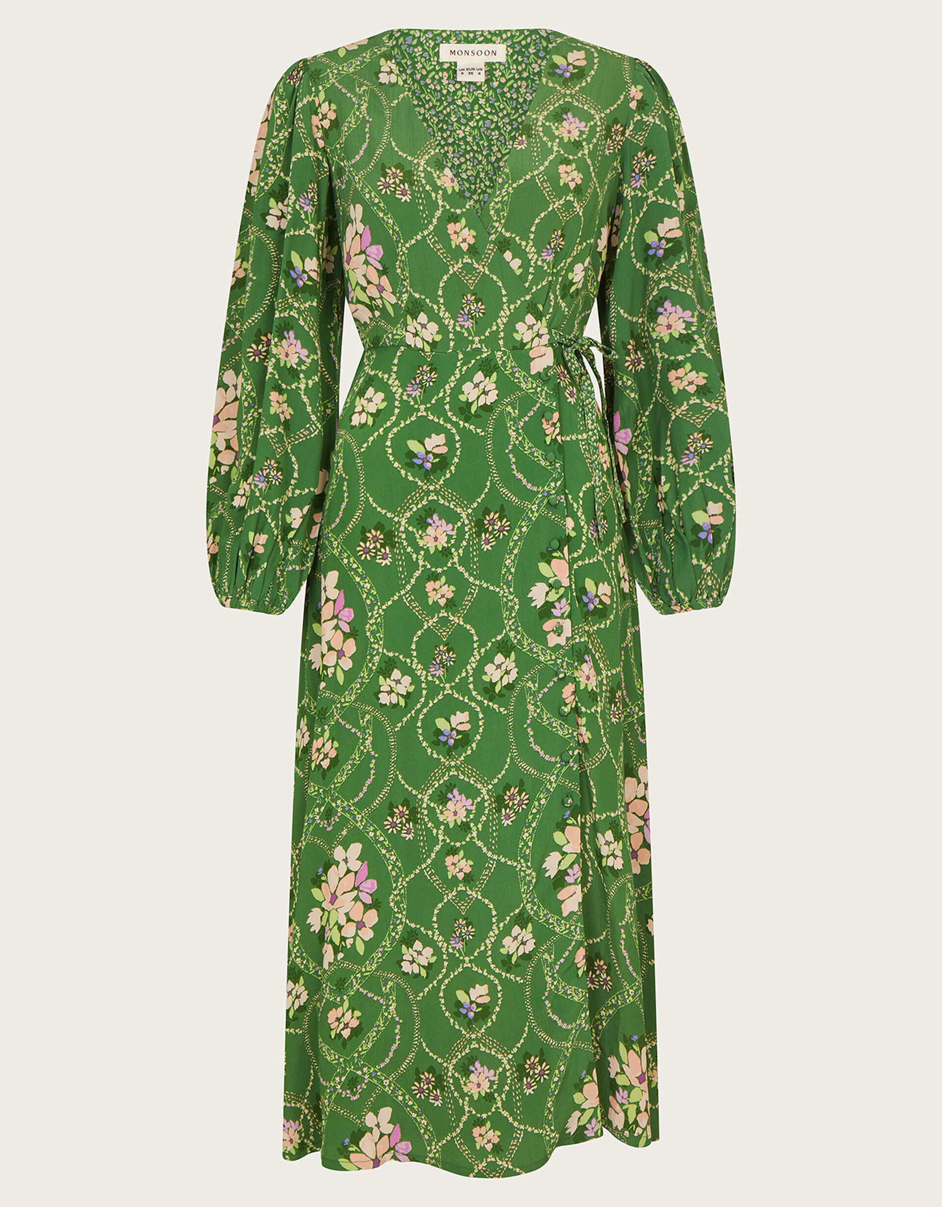 Kira Wrap Dress Green