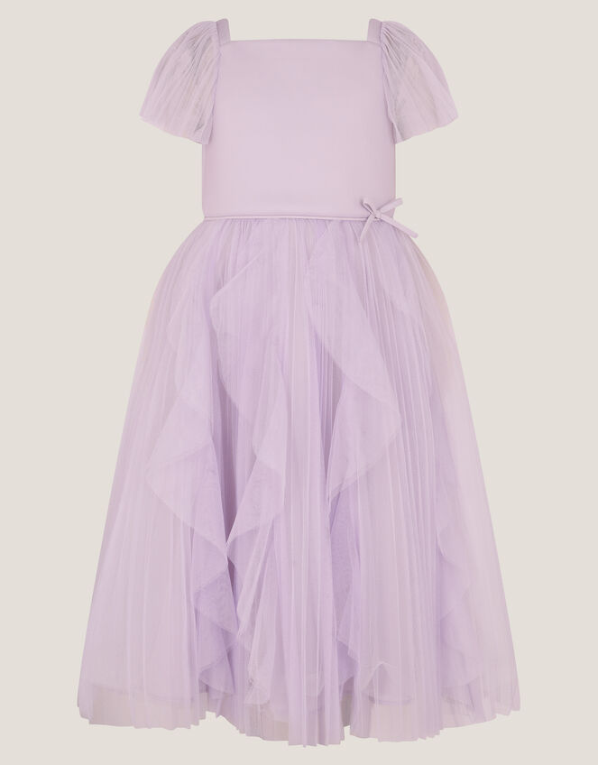 Scarla Ruffle Pleated Party Dress Purple | Girls' Dresses | Monsoon UK.