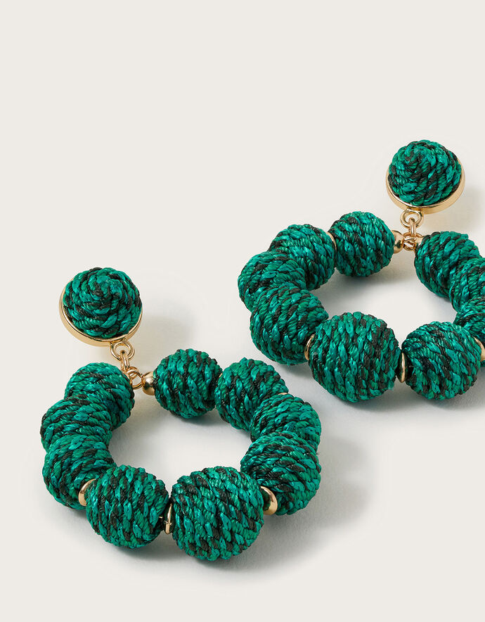 Woven Textured Hoops | Accessories | Monsoon UK.