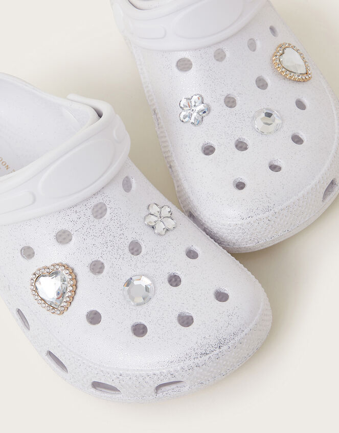 Sparkle Charm Clogs Ivory | Girls' Sandals | Monsoon UK.